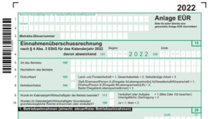 Anlage EÜR – offizielles Elster-Formular zur EÜR