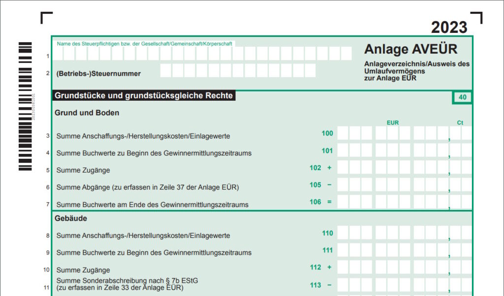 Anlage EÜR – offizielles Elster-Formular zur EÜR